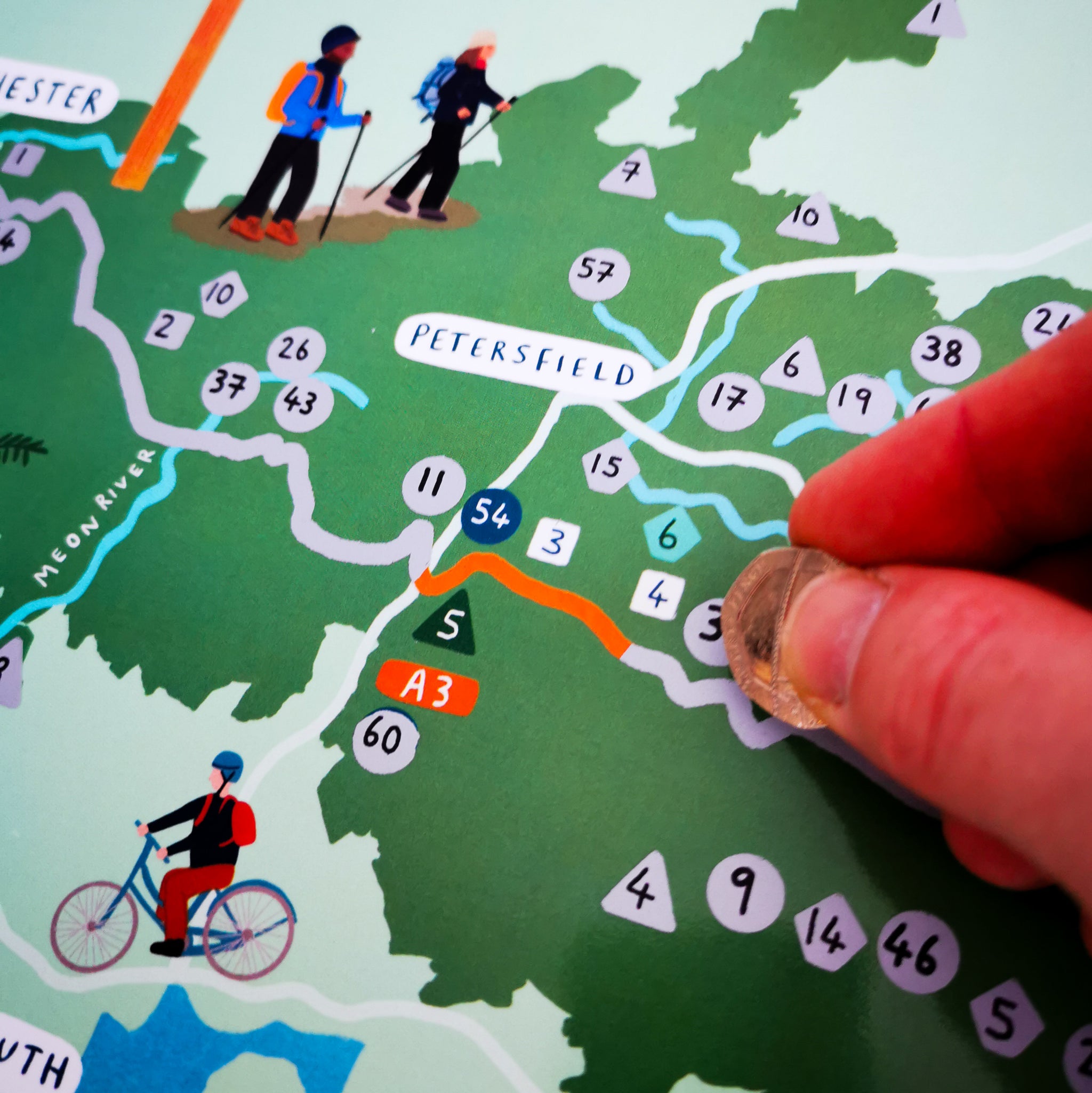 South Downs Map Scratch Off Poster – Outdoor Scratch Maps