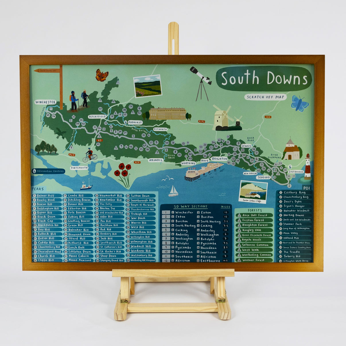 South Downs Map Scratch Off Poster – Outdoor Scratch Maps