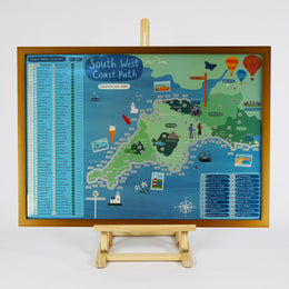 South West Coast Path Map Scratch Off Poster – Outdoor Scratch Maps