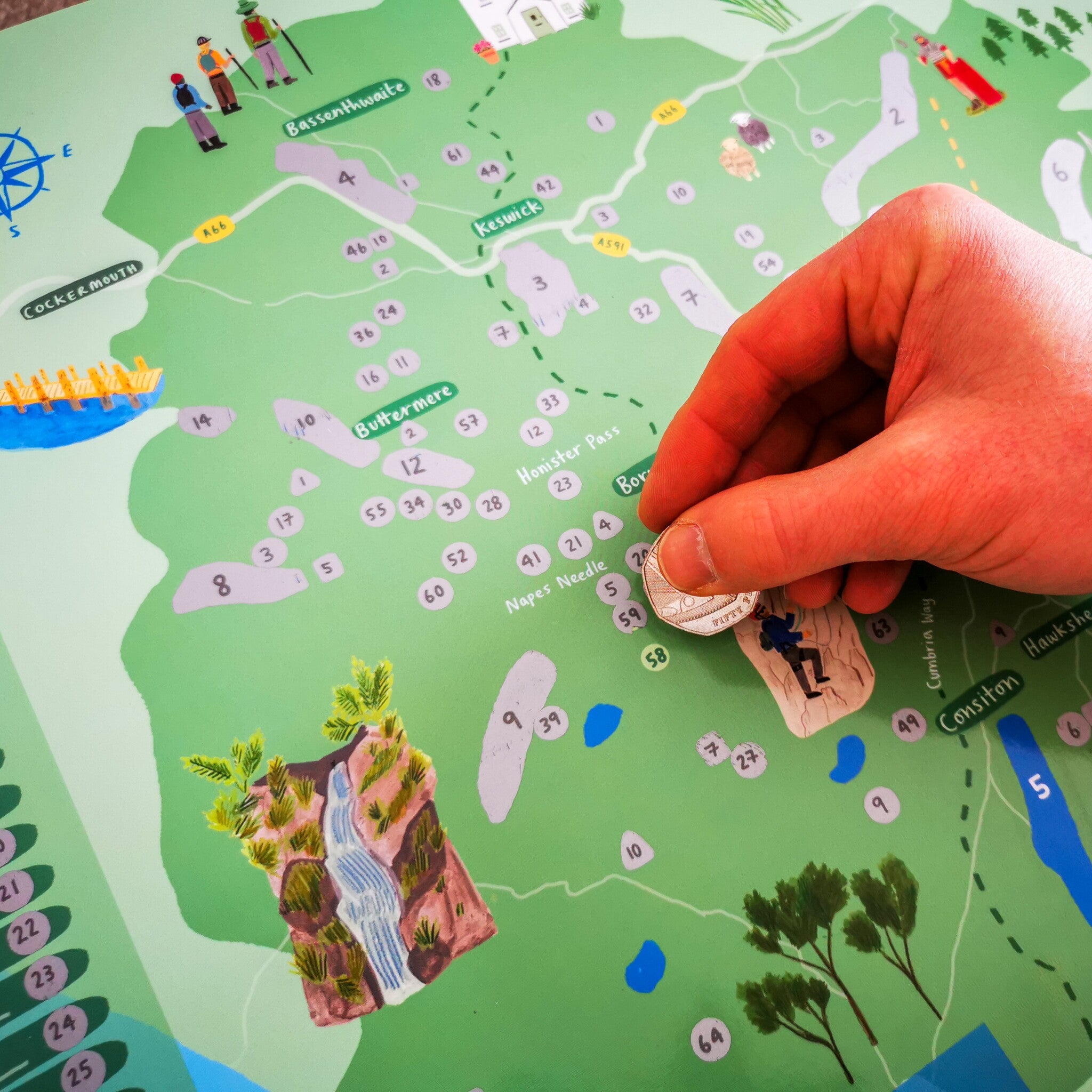 Lake District Map Scratch Off Poster – Outdoor Scratch Maps