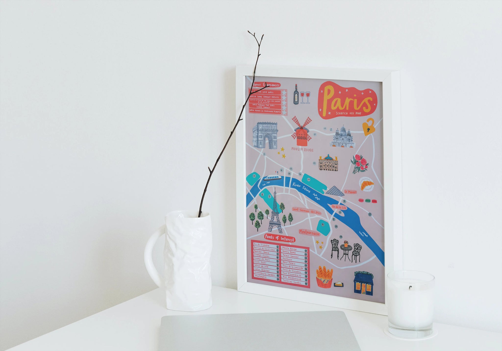 Paris Map Scratch Off Poster – Outdoor Scratch Maps